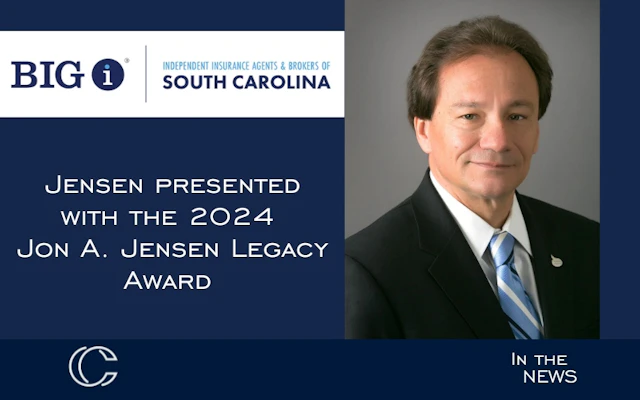 Jensen presented with the 2024 Jon A. Jensen | Correll Insurance