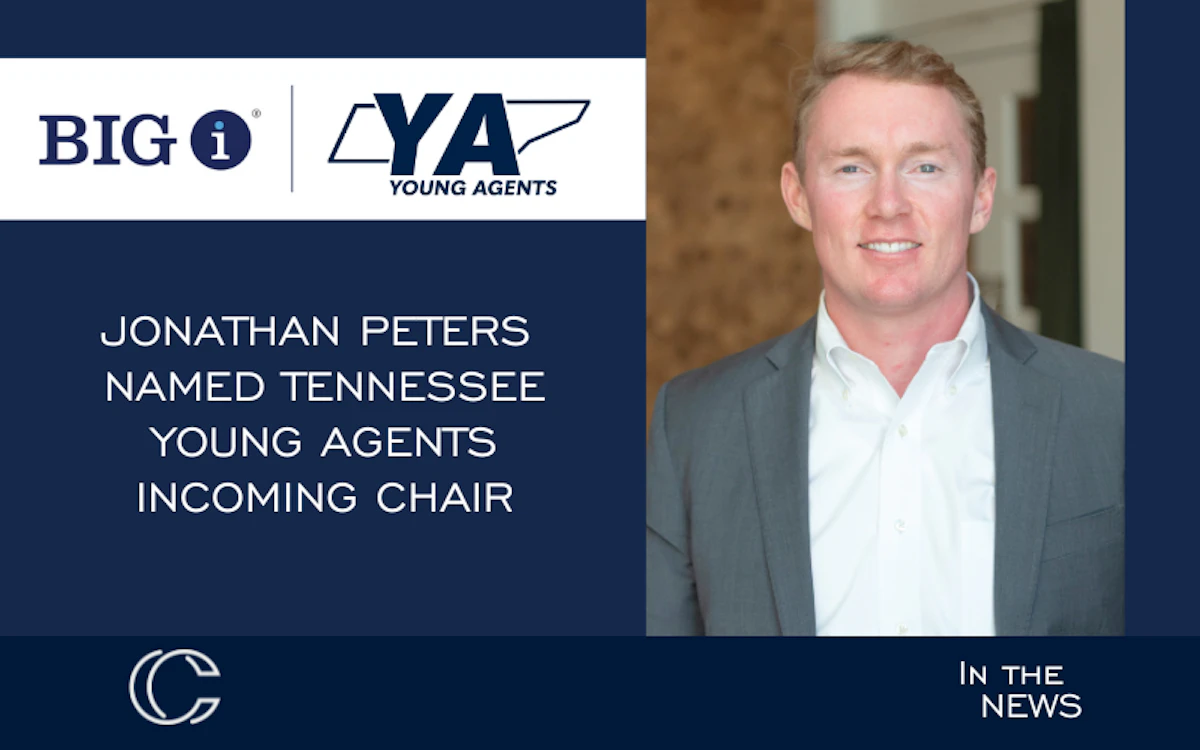 Jonathan Peters Named Tennessee Young Agents | Correll Insurance